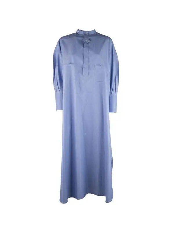 Celine Cotton Shirtdress With Embroidered Logo - Multicolor