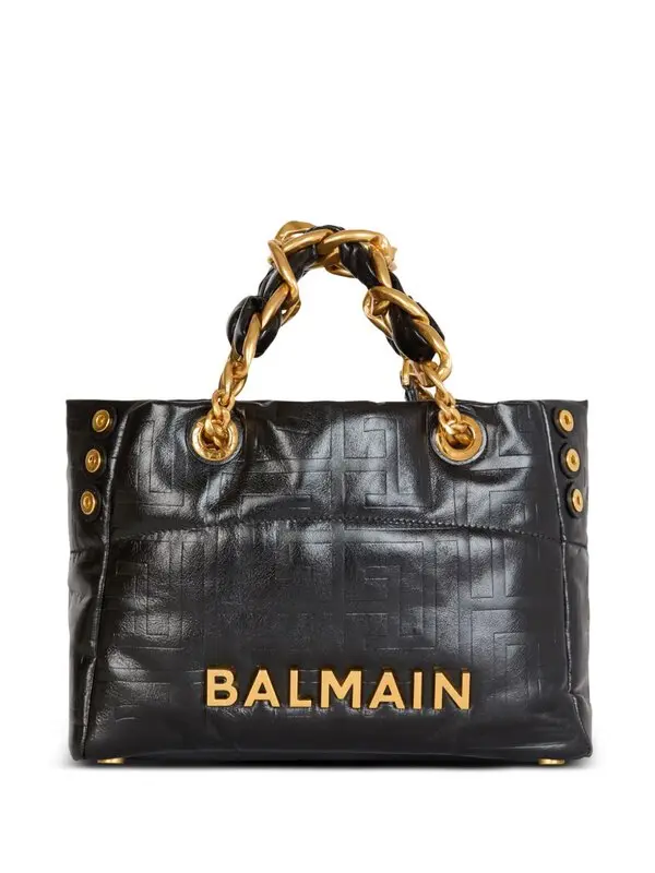 Balmain 1945 Small Leather Tote Bag - Multicolor