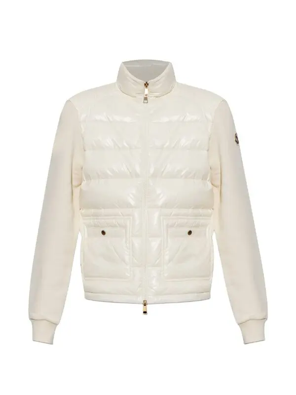 Moncler Wool And Nylon Padded Cardigan - Multicolor