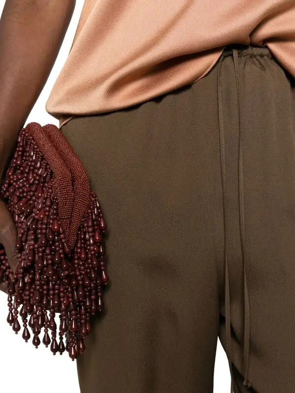 FORTE_FORTE Silk Blend Drawstring Trousers - Multicolor