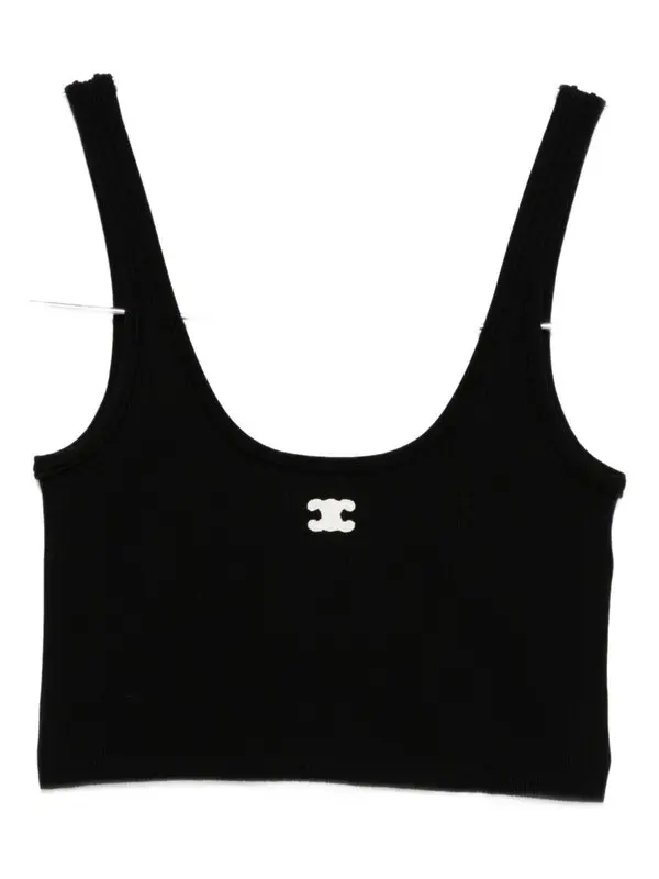 Celine Logo Cotton Tank Top - Multicolor