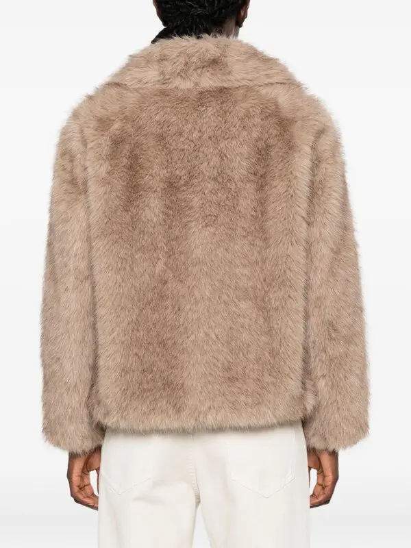 Max Mara Faux Fur Jacket - Multicolor