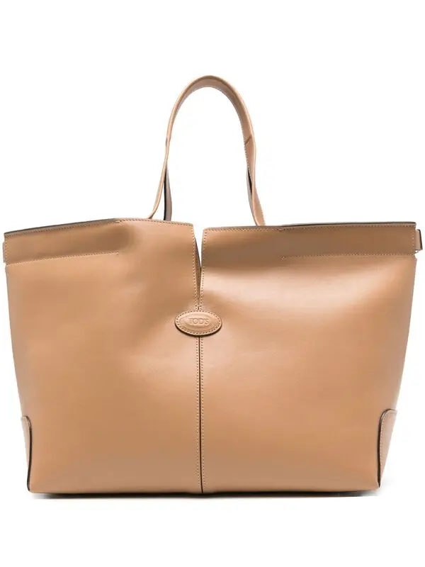 TOD'S Di Bag Folio Leather Shopping Bag - Multicolor