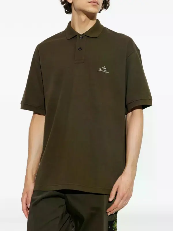 Stone Island Logo-embroidered Polo Shirt