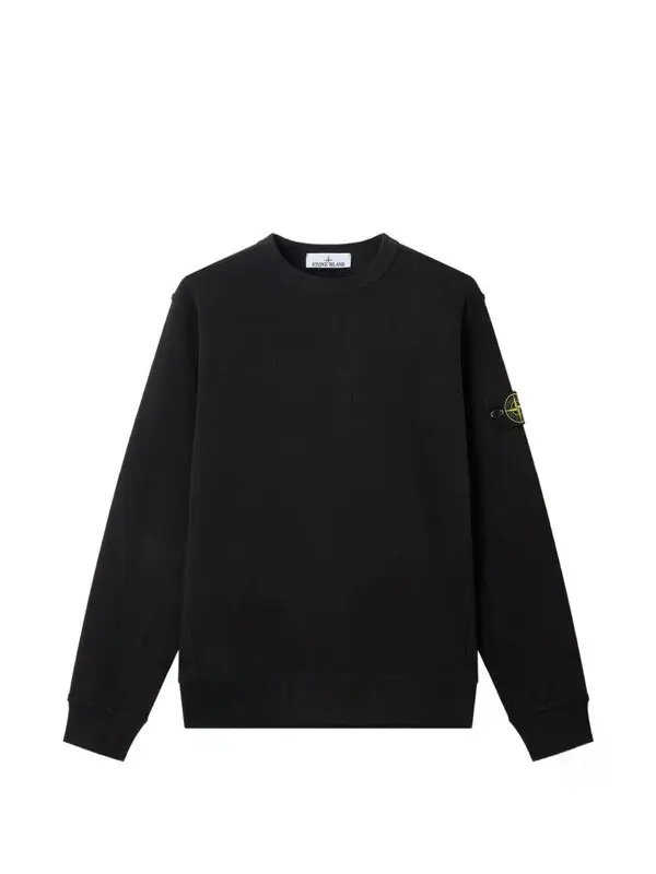 Stone Island 6100017 Organic Cotton Interlock Sweatshirt - Black