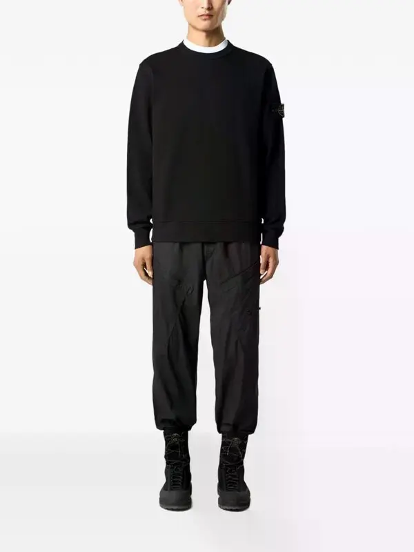 Stone Island 6100017 Organic Cotton Interlock Sweatshirt - Black