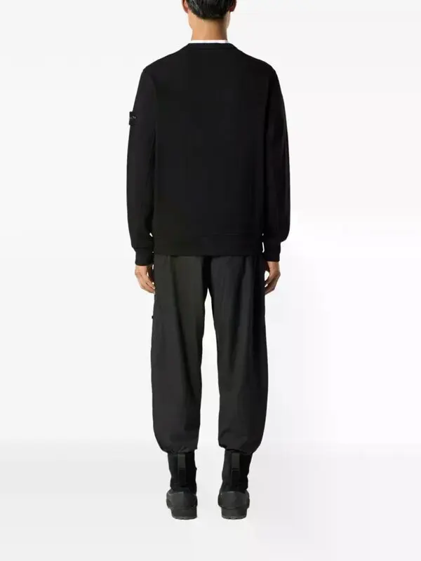 Stone Island 6100017 Organic Cotton Interlock Sweatshirt - Black