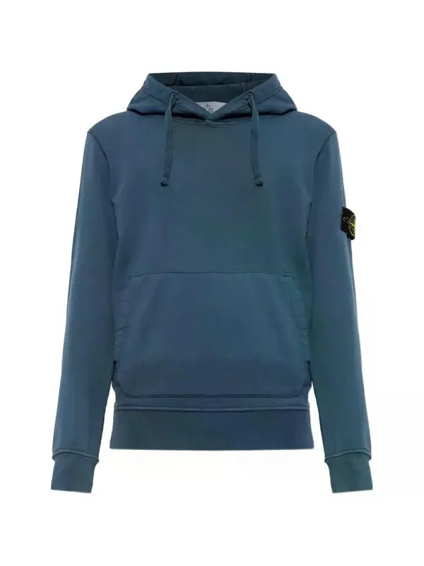Stone Island Logo-patch Hoodie - Blue