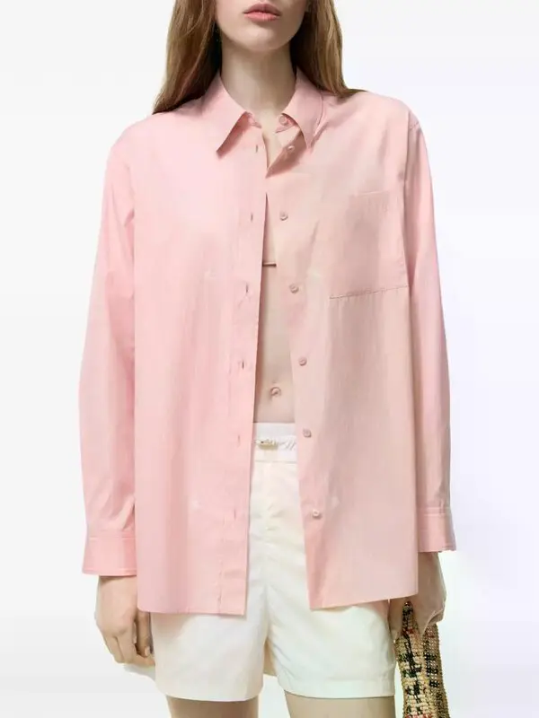 Burberry Relaxed-fit Fil-coupé Striped Cotton Shirt - Pink
