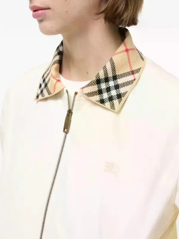 Burberry Cropped Tropical Gabardine Bomber Jacket
