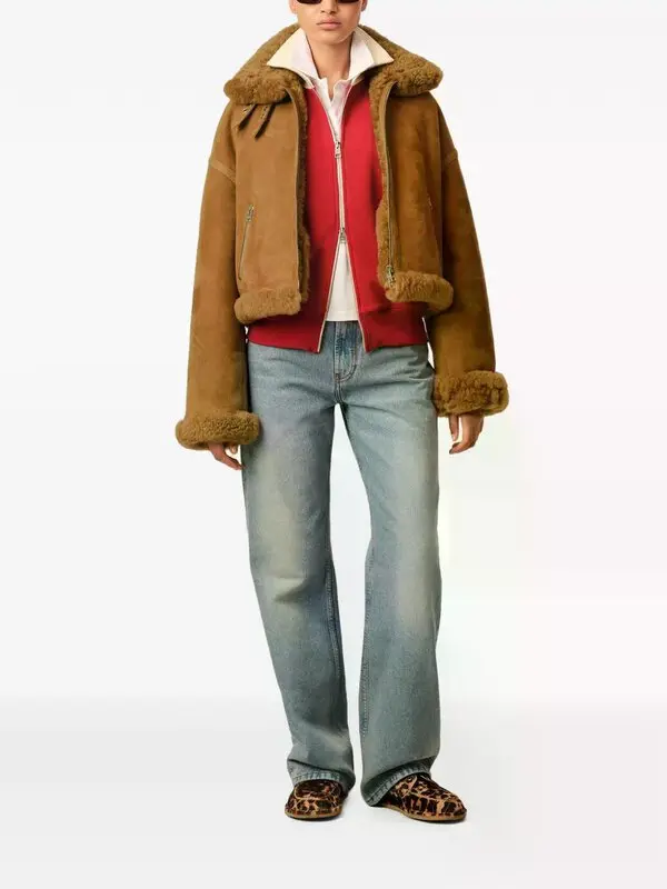AMI Paris Sheep-shearling Aviator Jacket