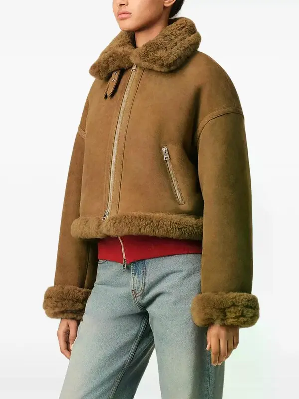 AMI Paris Sheep-shearling Aviator Jacket