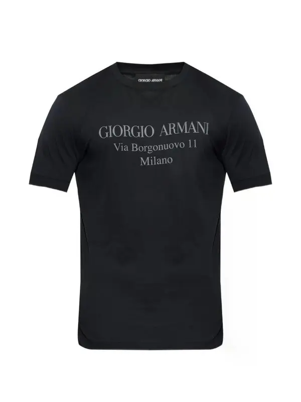Giorgio Armani Logo-print T-shirt - Blue