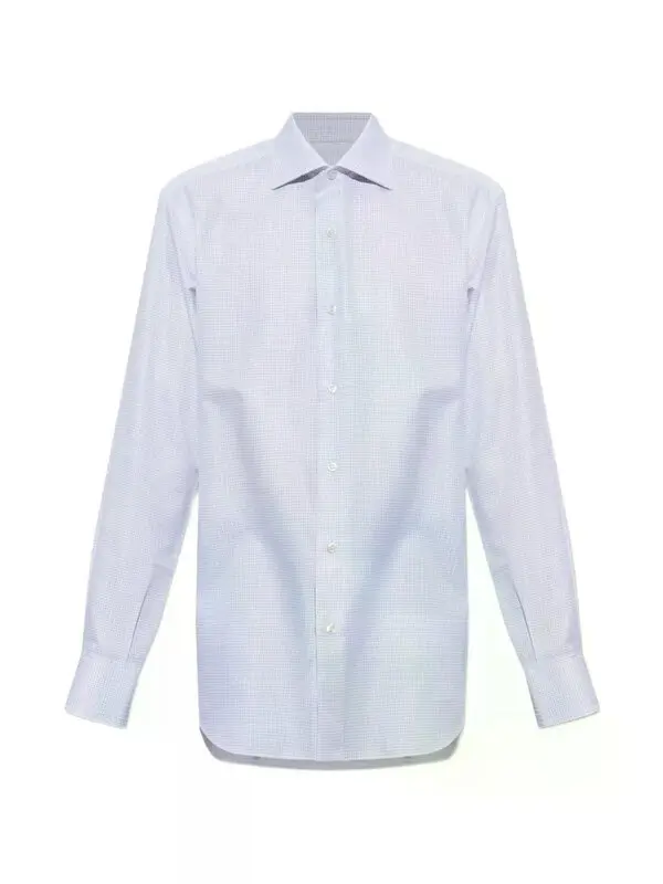 Brioni Check-print Cotton Shirt