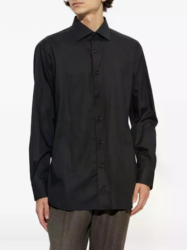 Brioni Long-sleeve Cotton Shirt