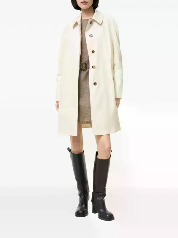 Burberry Mid-length Ruched Gabardine Car Coat