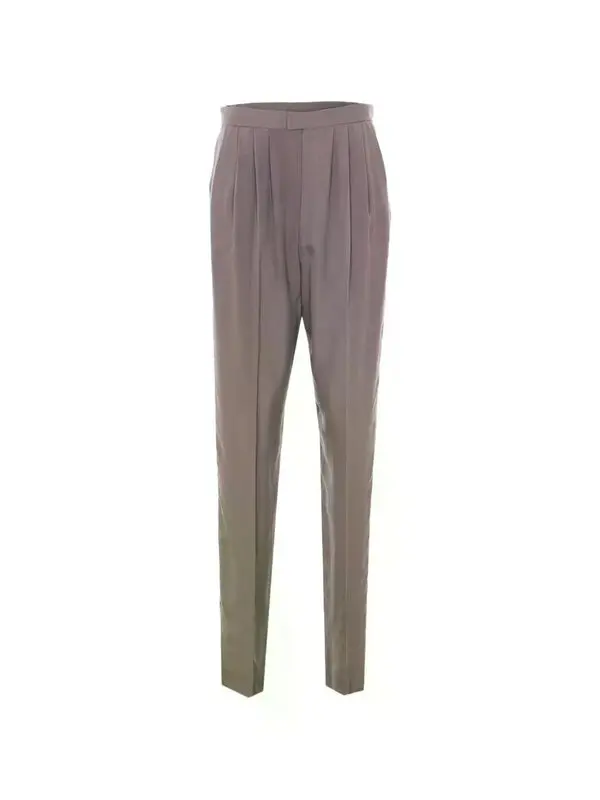 Saint Laurent Pleated Silk Trousers