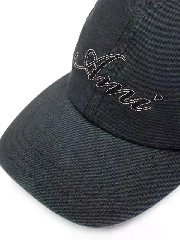 AMI Paris Cotton Cap With Emboirery