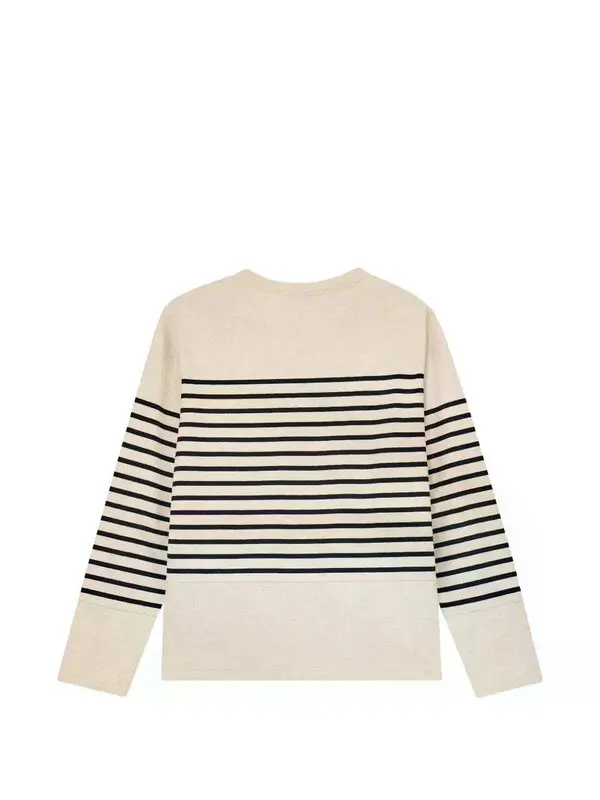 Emporio Armani Striped Crew Neck Long Sleeve Sweater