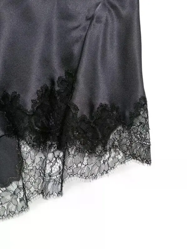 Carine Gilson Lace-trim Silk Shorts