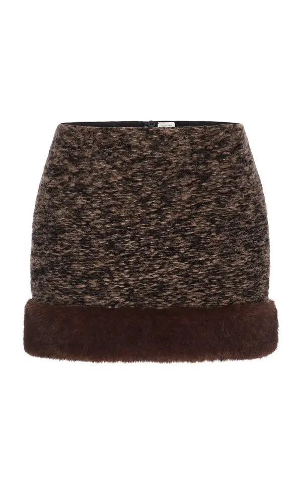 Magda Butrym Trimmed Mini Skirt - Brown