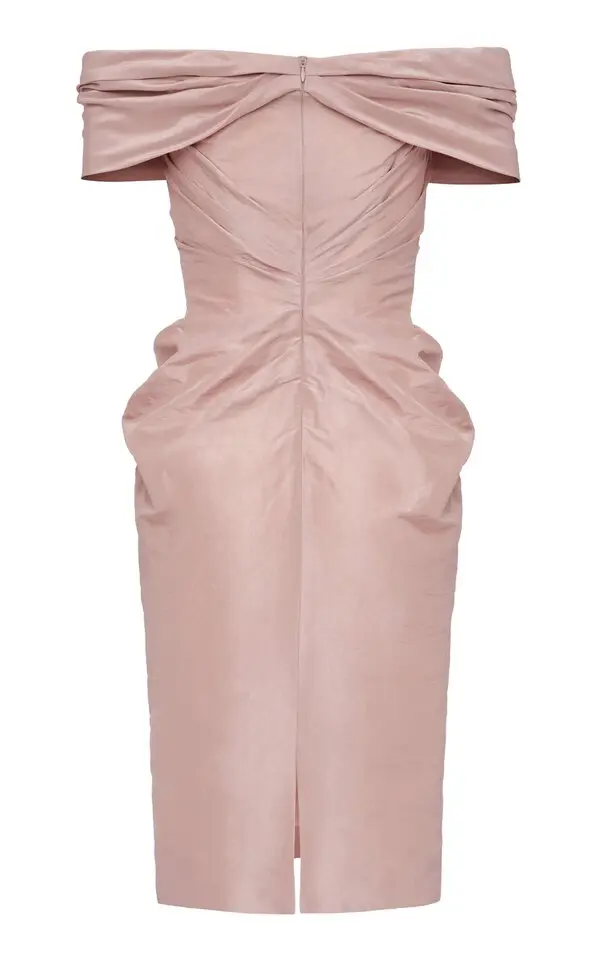 Magda Butrym Off-the-shoulder Silk Midi Dress