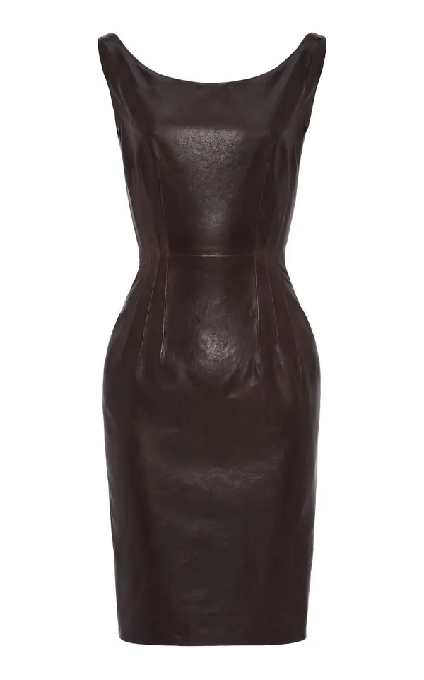 Magda Butrym Sleeveless Leather Midi Dress
