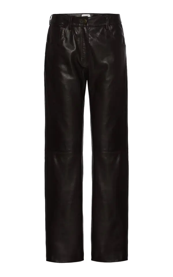 Magda Butrym Mid-rise Leather Straight-leg Pants