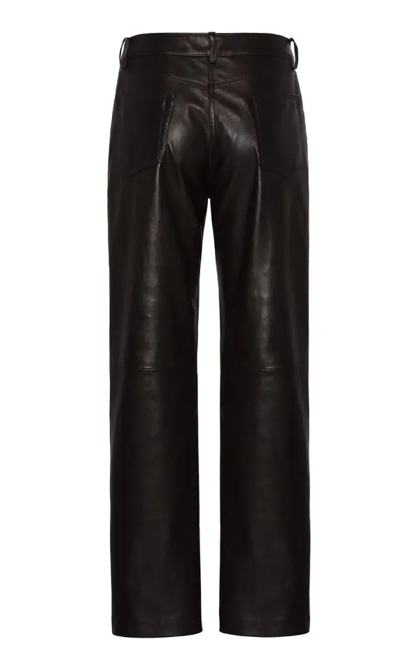 Magda Butrym Mid-rise Leather Straight-leg Pants