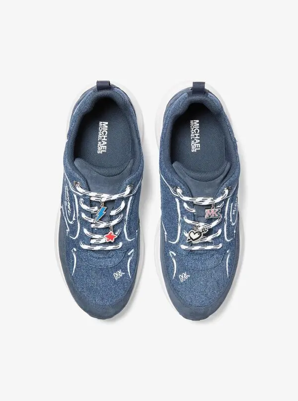 Michael Kors Jett Embellished Denim Trainer
