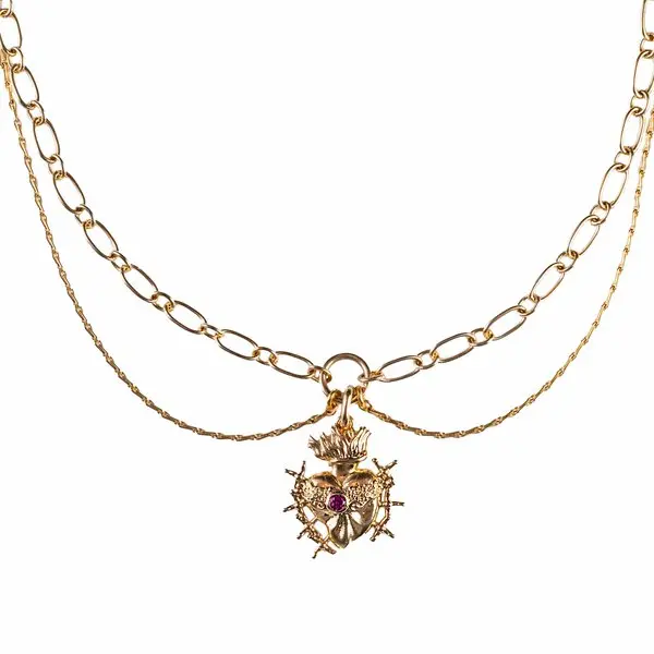 IN CAUDA VENENUM Devotion Necklace - Gold