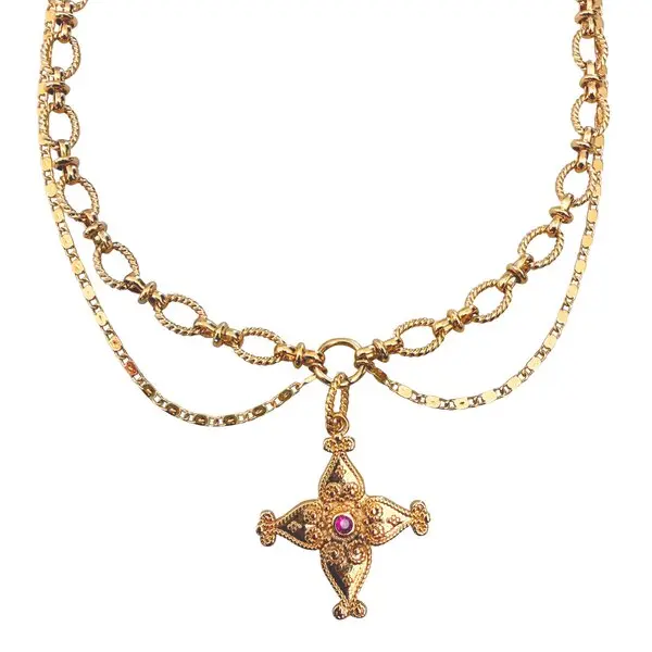 IN CAUDA VENENUM Makeda Necklace - Gold