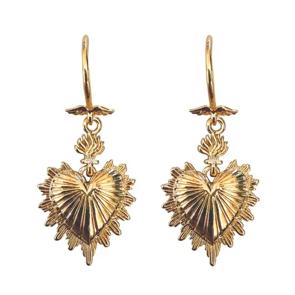 IN CAUDA VENENUM Seraphine Earrings - Gold