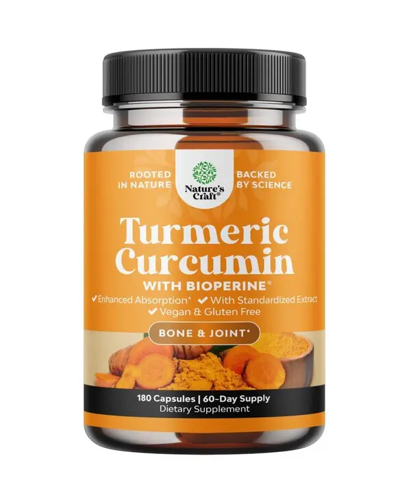 NATURE'S CRAFT Turmeric Curcumin With Bioperine Capsules
