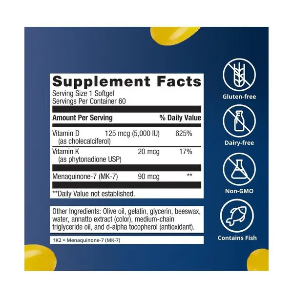 METAGENICS Vitamin D3 And Vitamin K2 5