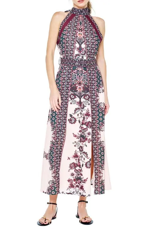 CIEBON Peta Floral Halter Neck Midi Dress