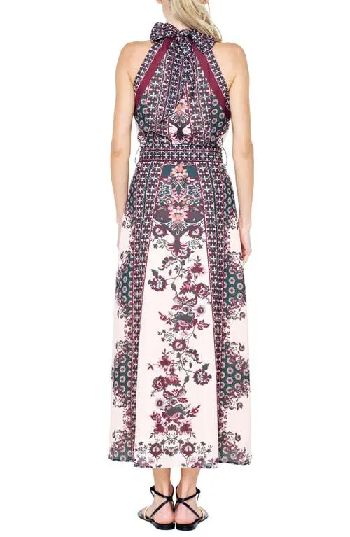 CIEBON Peta Floral Halter Neck Midi Dress