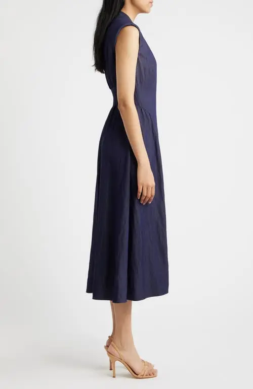Vince Camuto Zip Front Midi Dress