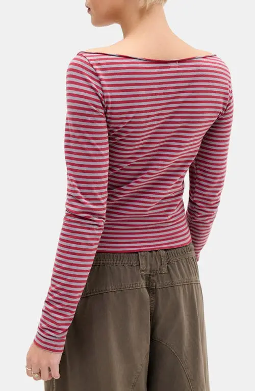 BDG URBAN OUTFITTERS Nyc Slash Stripe Long Sleeve Top