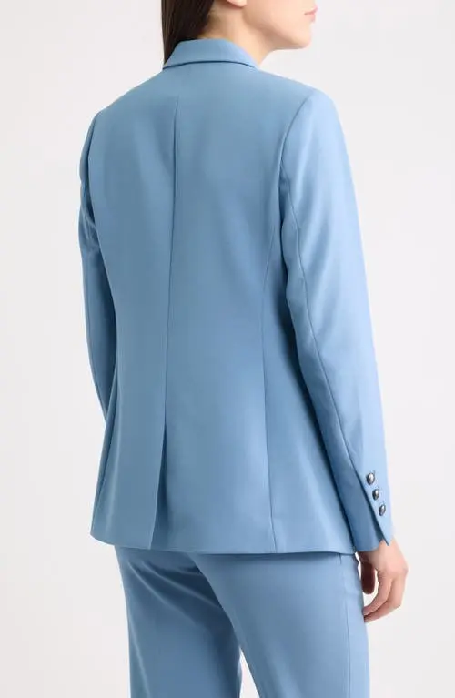 Anne Klein Triple Pocket One-button Blazer - Dutch Blue