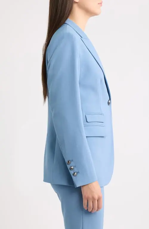 Anne Klein Triple Pocket One-button Blazer - Dutch Blue