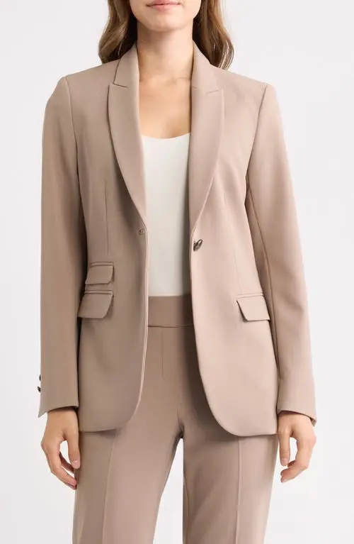 Anne Klein Triple Pocket One-button Blazer