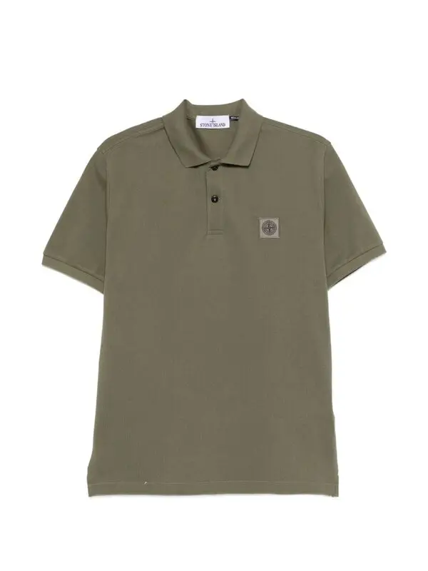 Stone Island Logo Cotton Polo Shirt - Multicolor