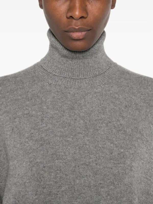 Brunello Cucinelli Grey Cashmere Turtle-neck Sweater - Multicolor