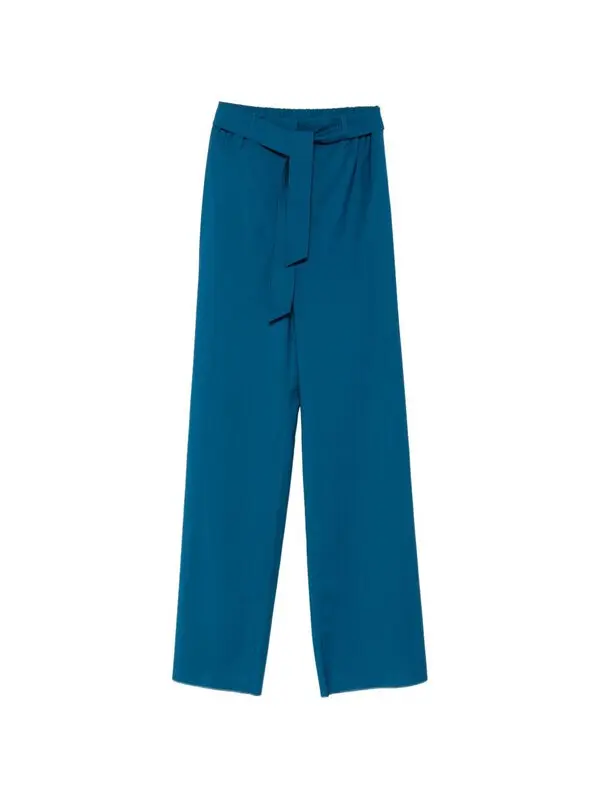 Max Mara Wool Wide Leg Trousers - Multicolor