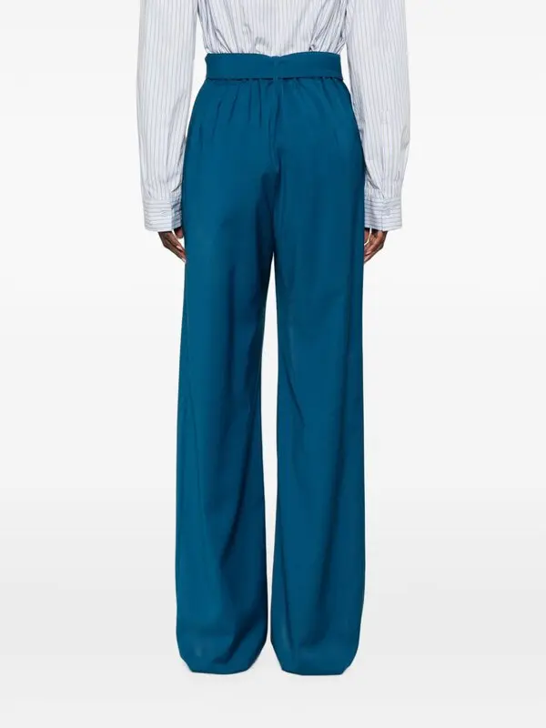 Max Mara Wool Wide Leg Trousers - Multicolor