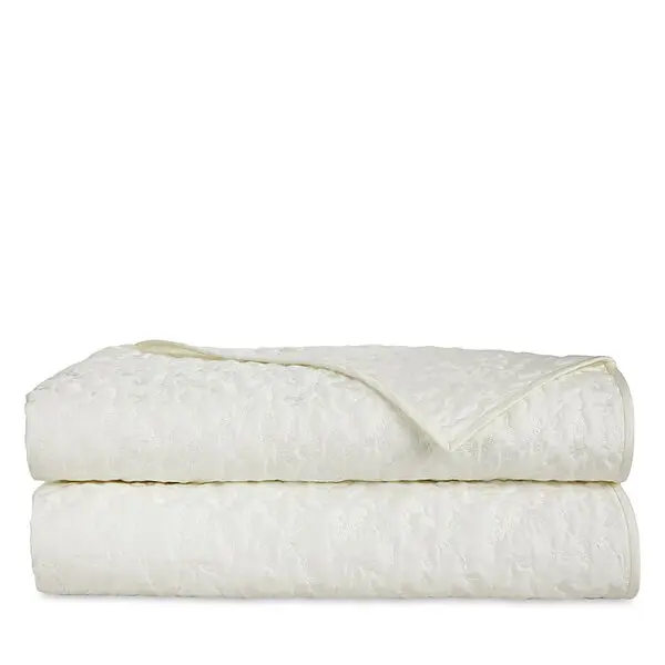 YVES DELORME Leopard Couture Coverlet, King - Milk