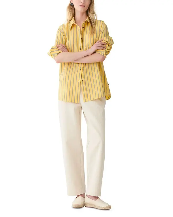 Lafayette 148 New York Oversized Boyfriend Shirt