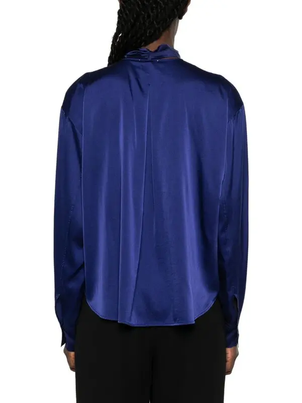 FORTE_FORTE Silk Bow-detail Shirt - Multicolor