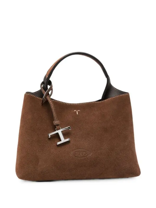 TOD'S Timeless Micro Leather Handbag With T-logo Plaque - Multicolor